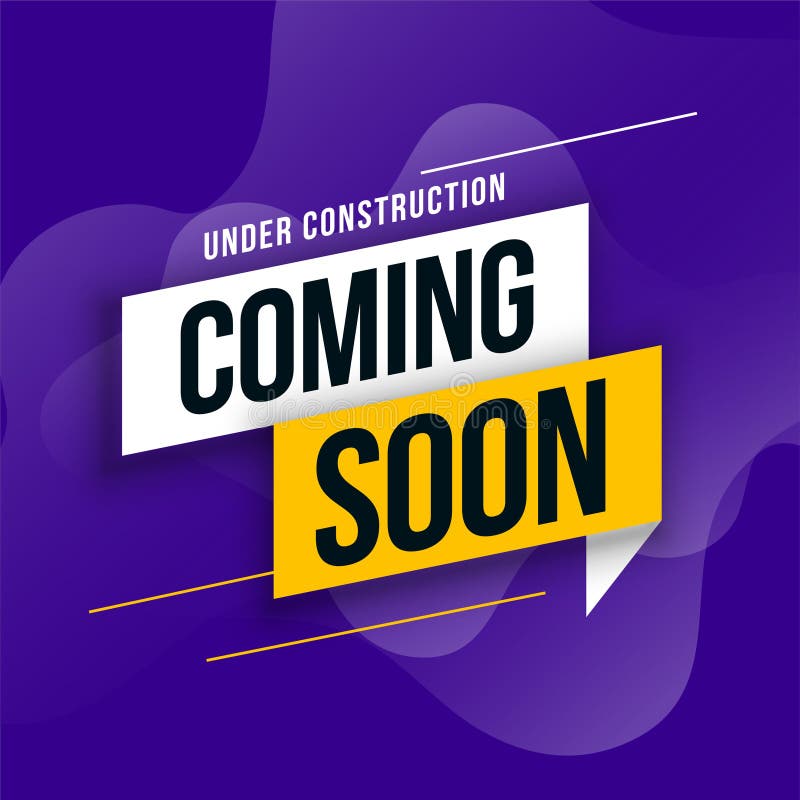 Coming Soon Under Construction Poster for Social Media Post Stock ...