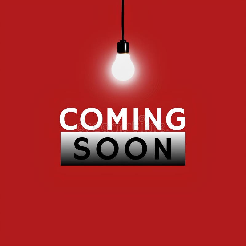 Coming Soon White Stamp on Red Background. Stock Photo - Image of ...
