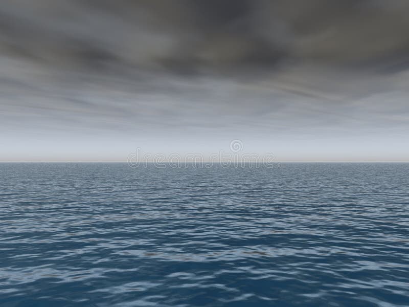 Coming Storm Over Sea stock illustration. Illustration of ocean - 864959