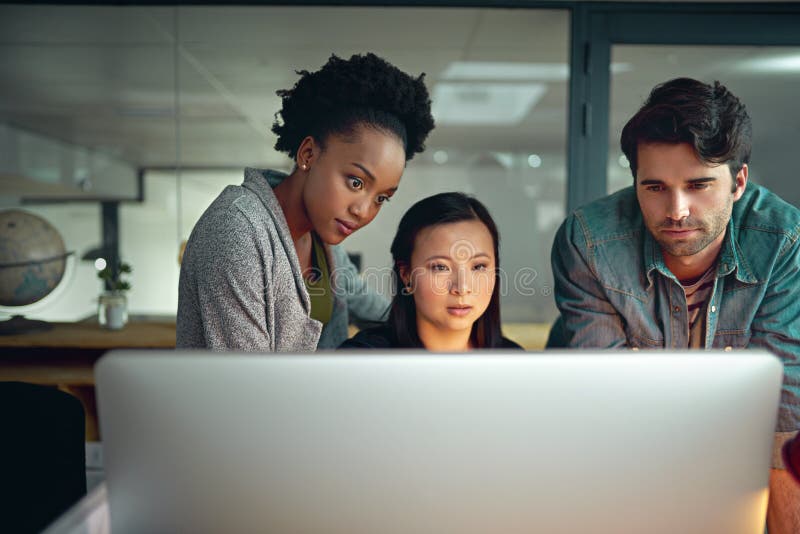 Coming Together To Create Something New. Three Young Designers Working ...