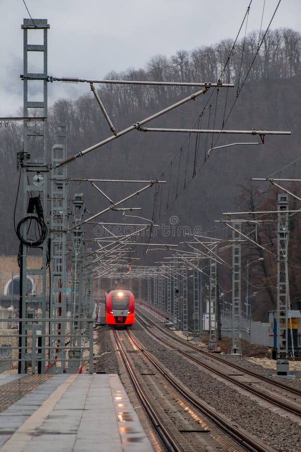 Coming train stock photo. Image of platform, station - 52515302