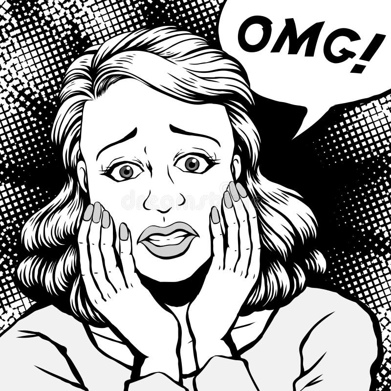 Comique oh mon dieu illustration de vecteur. Illustration du machine ...