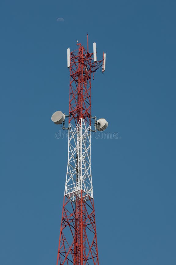 Comm tower stock photo. Image of connection, feed, moon - 18775580
