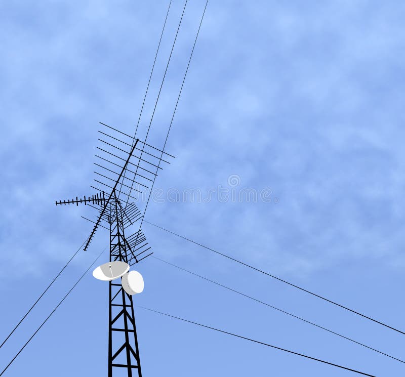 Cables and Pole Tower Electric Train Railway Stock Photo - Image of ...