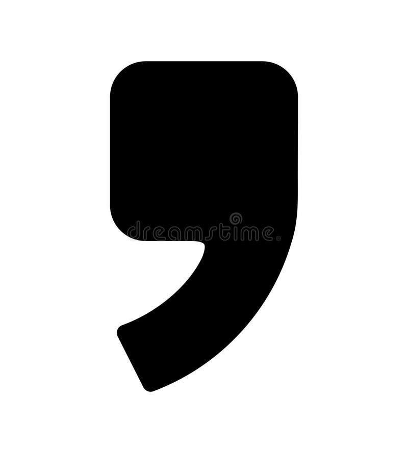 Comma icon stock vector. Illustration of business, chat - 305536722