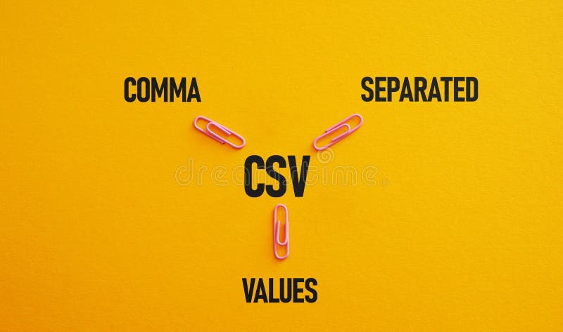 Comma Separated Values CSV is Shown Using the Text Stock Photo - Image ... Comma Separated Values CSV is Shown Using the Text Stock Photo - Image ...