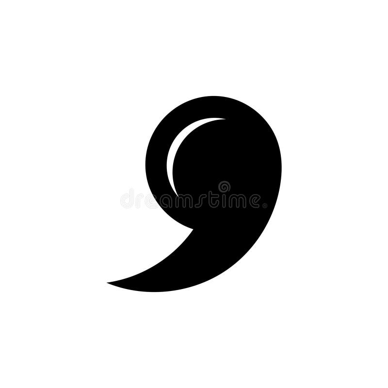Comma symbol icon stock vector. Illustration of speak - 332080435
