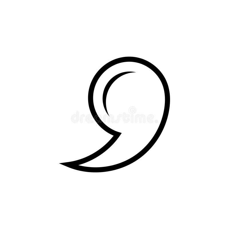 Comma symbol icon stock vector. Illustration of speak - 332080447