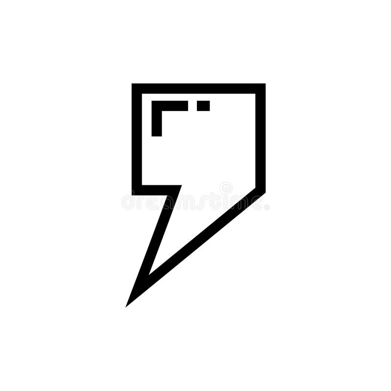 Comma symbol icon stock vector. Illustration of communication - 332080474