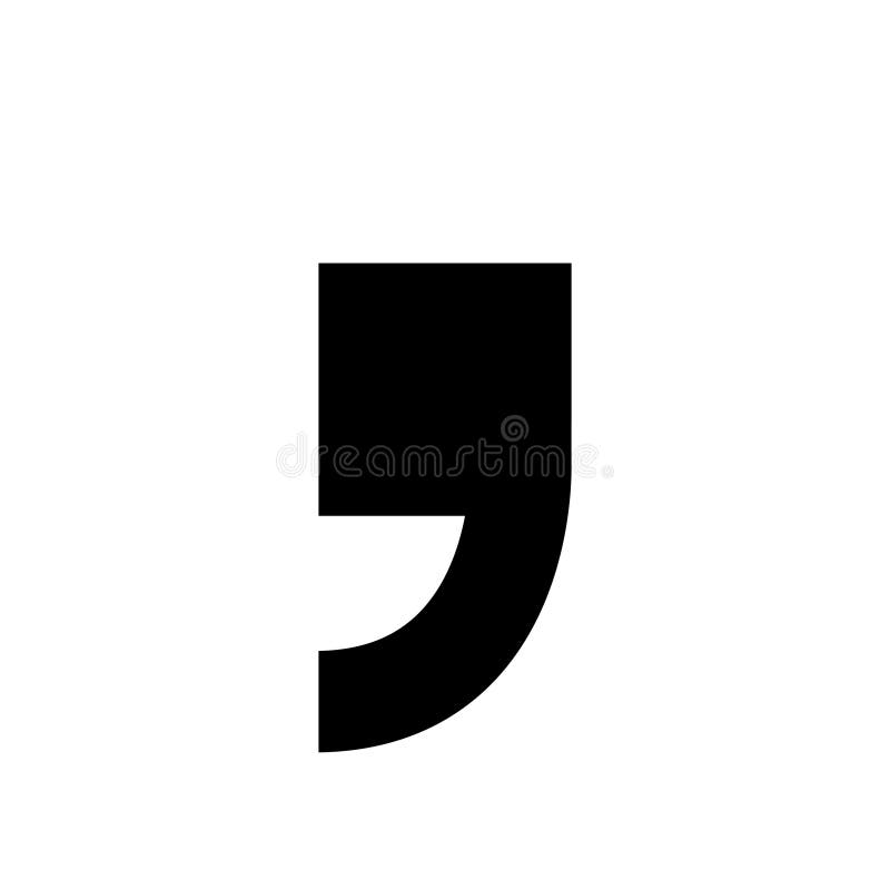 Comma symbol icon stock vector. Illustration of design - 332080479