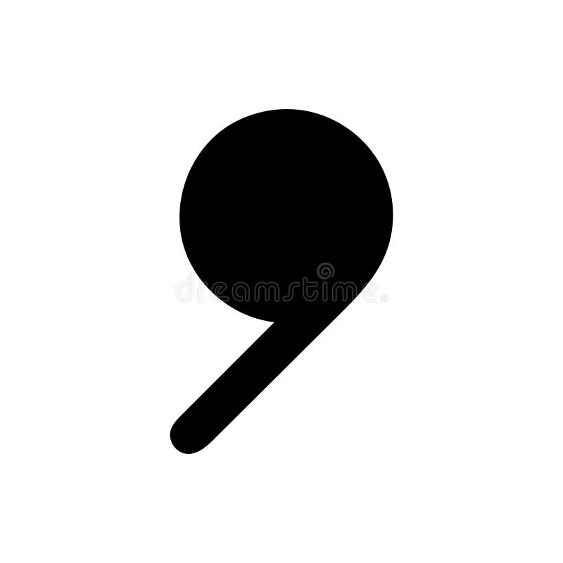Comma symbol icon stock vector. Illustration of text - 332080499