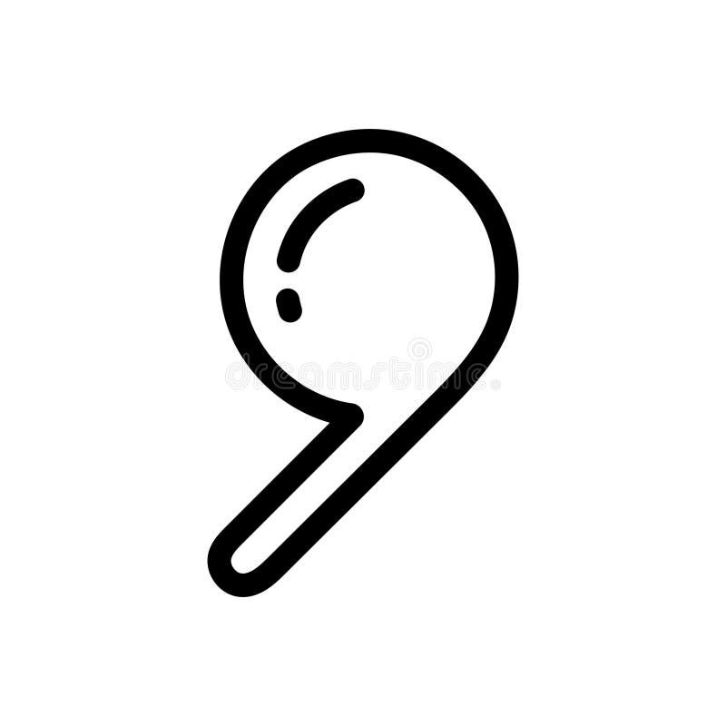 Comma symbol icon stock vector. Illustration of vector - 332080510