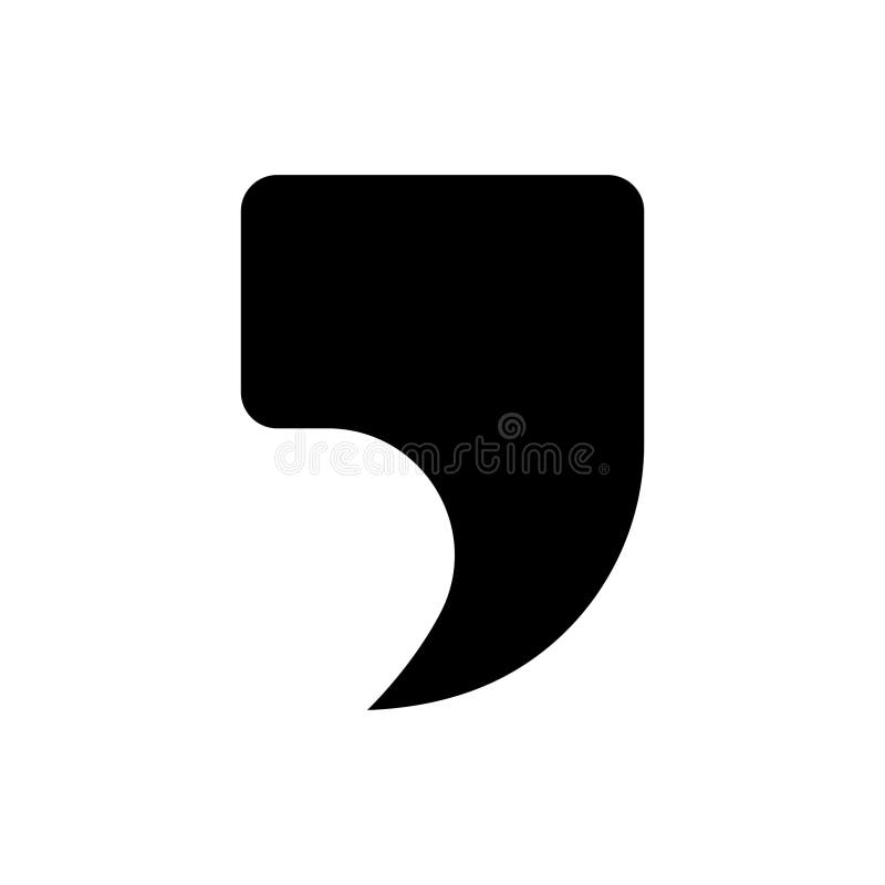 Comma symbol icon stock vector. Illustration of quoted - 332080518