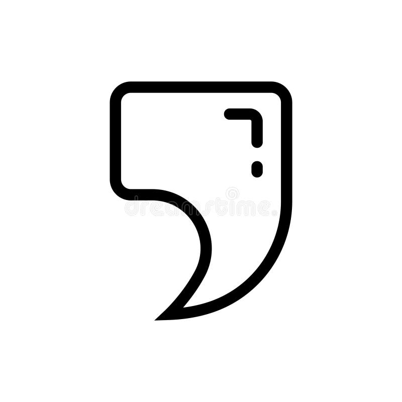 Comma symbol icon stock vector. Illustration of message - 332080525