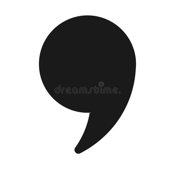Comma symbol icon vector stock illustration. Illustration of bubble ...