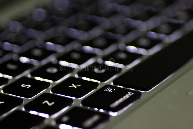 Command Button Focussed in a Backlit Keyboard Editorial Photo - Image ...