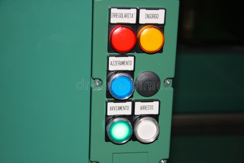 Machinery Lights Behind Yellow Metal Grill Stock Photo - Image of duty ...