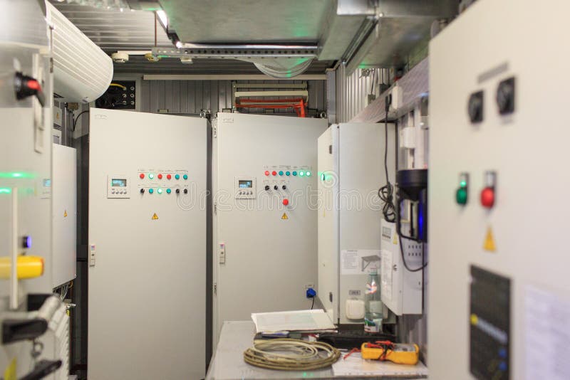 Command Center Control Panel To Manage Electronic Plant Stock Photo ...