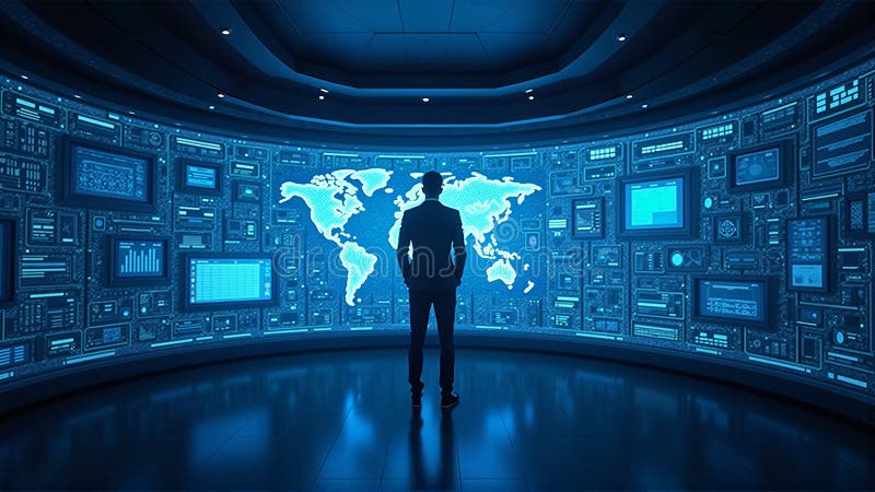 Command Center: the Leader S Perspective Stock Illustration ...