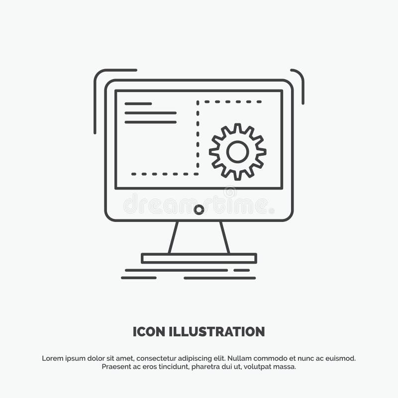 Command, Computer, Function, Process, Progress Icon. Line Vector Gray ... Command, Computer, Function, Process, Progress Icon. Line Vector Gray ...