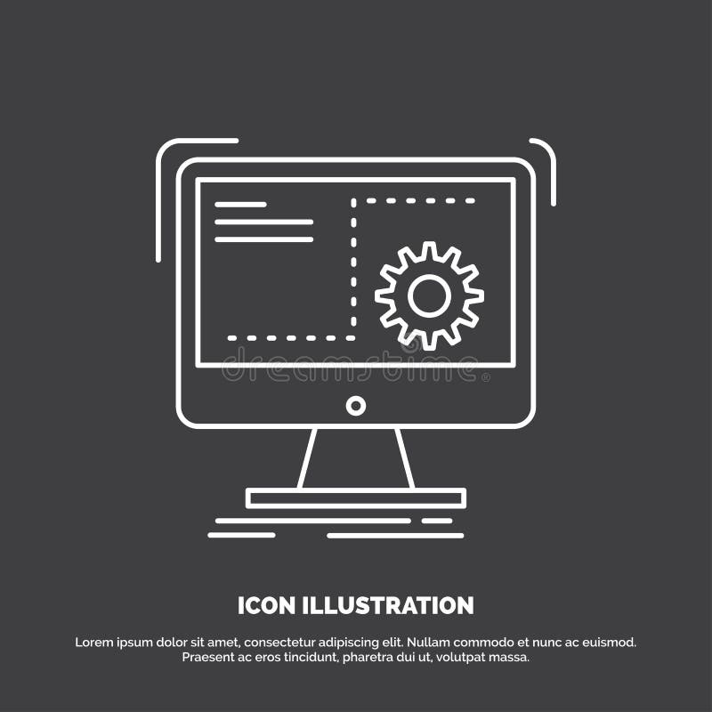 Command, Computer, Function, Process, Progress Icon. Line Vector Symbol for UI and UX, Website ...