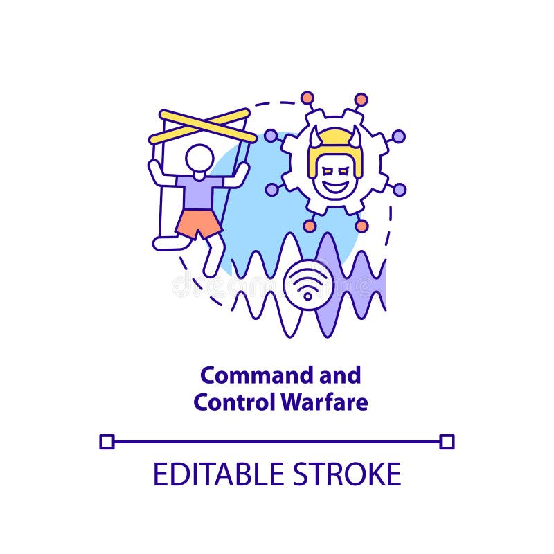 Command And Control Warfare Concept Icon Stock Vector Illustration Of Center System 244804469