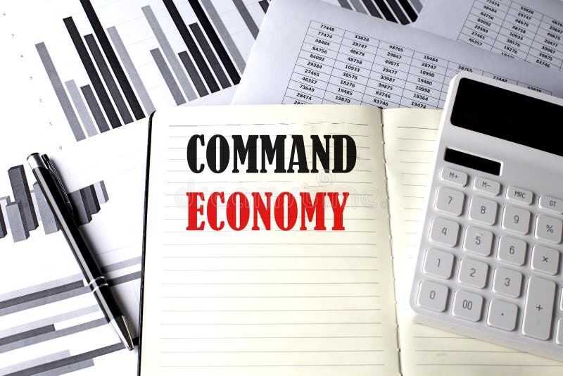 COMMAND ECONOMY Text Written on a Notebook on Chart and Diagram Stock ...