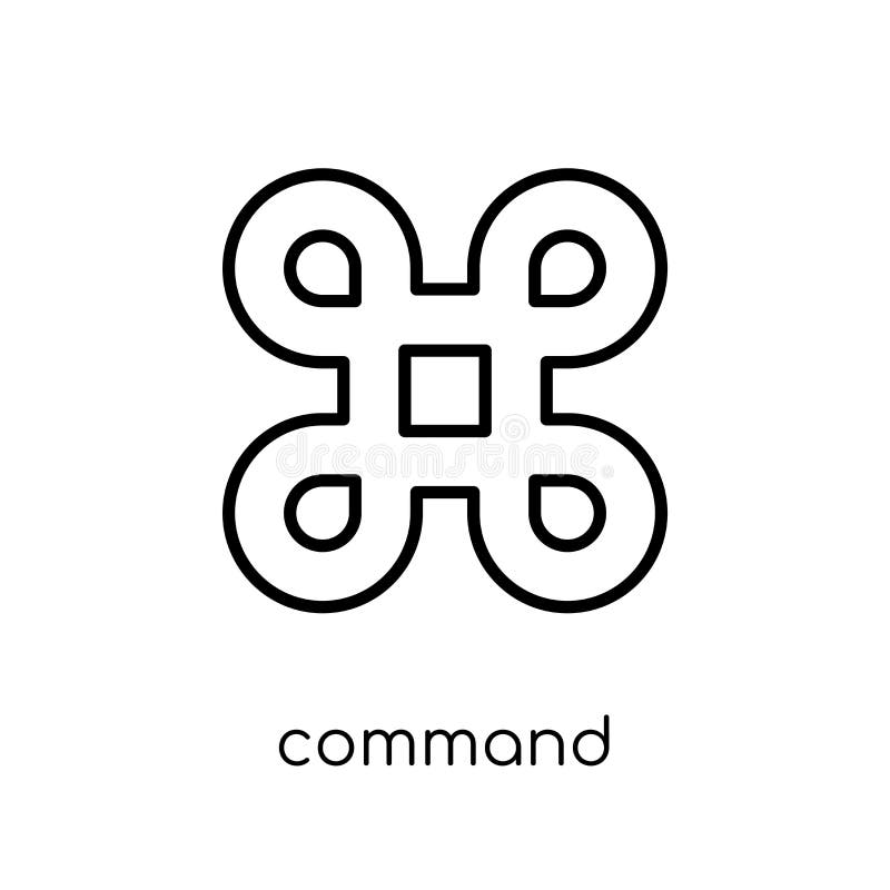 Command Icon. Trendy Modern Flat Linear Vector Command Icon on W Stock ...