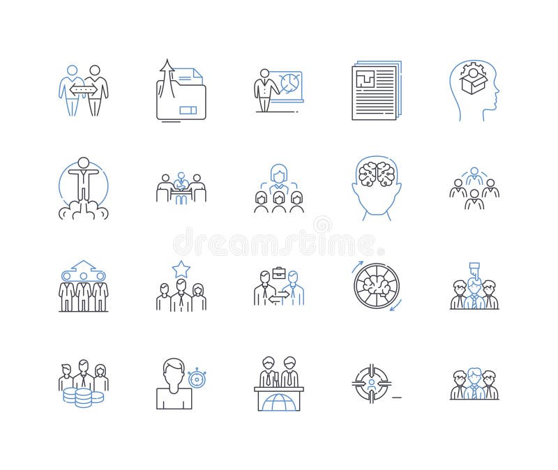 Command Ideation Line Icons Collection. Brainstorming, Innovation ...