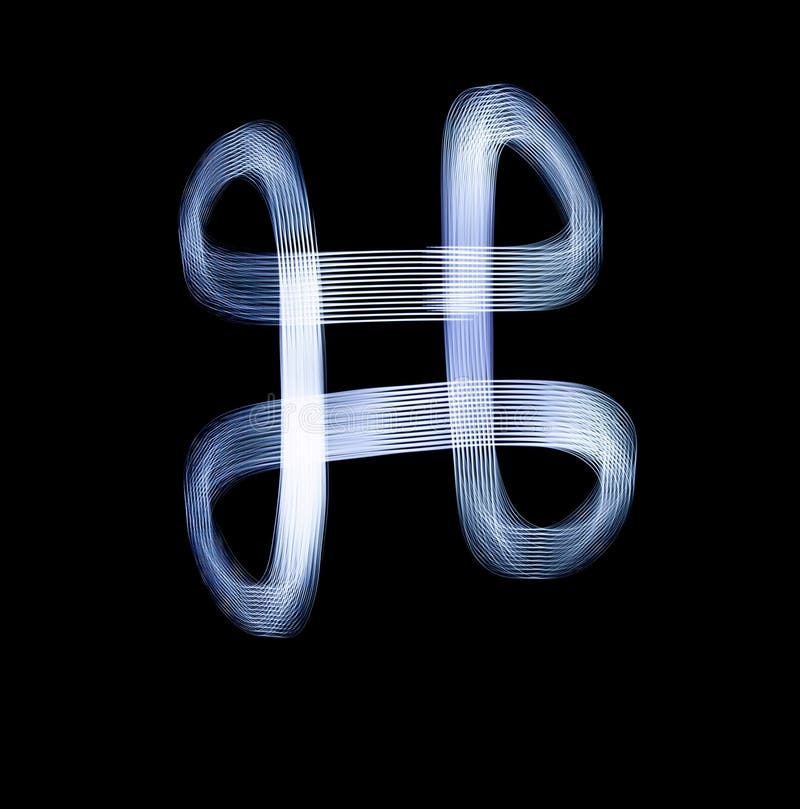 Command Key Symbol Icon Using Light Painting Technique Stock ...