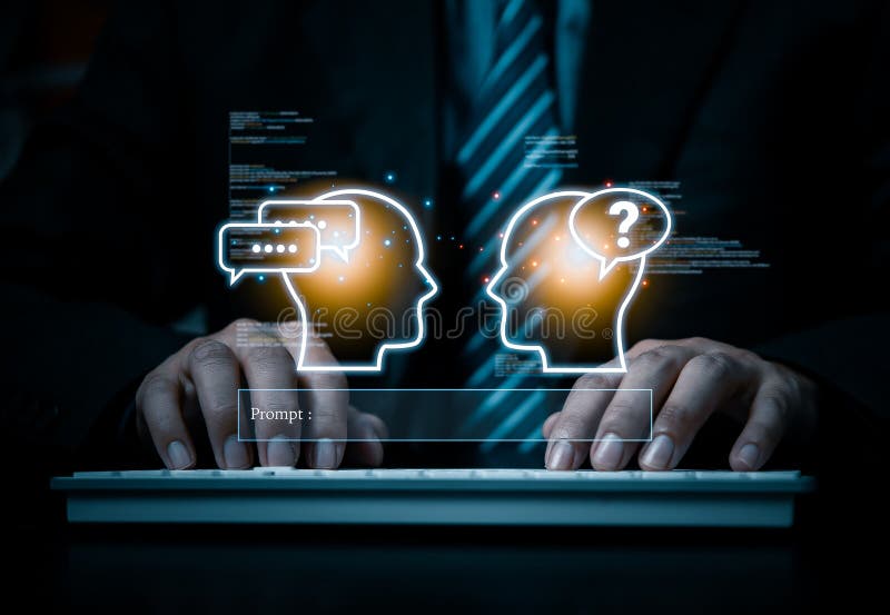 Command Prompt Ai Interface And Machine Learning Language Processing Neural Networks And