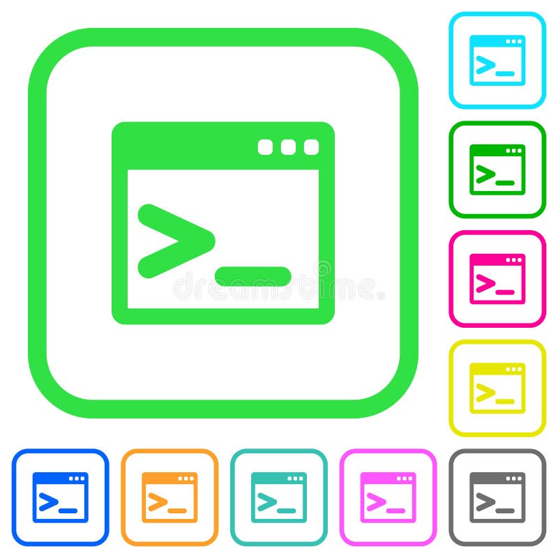 Command Prompt Vivid Colored Flat Icons Icons Stock Vector ...