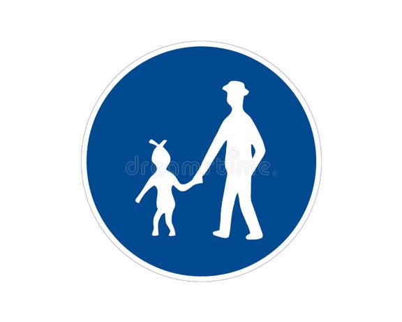 Command Road Sign. Pedestrian Path, Footpath, Road Sign, Vector Icon ...