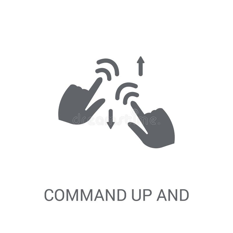 Command Up and Down Gesture Icon. Trendy Command Up and Down Gesture ...