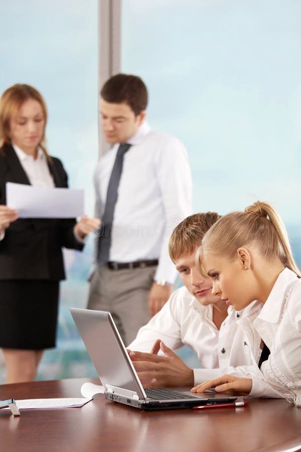 People at work stock image. Image of discussion, company - 11086115