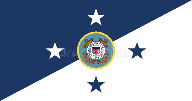 Commandant of the United States Coast Guard Flag Vector Illustration ...