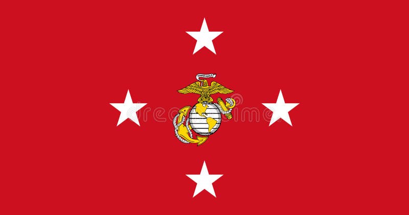 Commandant of the United States Marine Corps Flag Vector Illustration ...