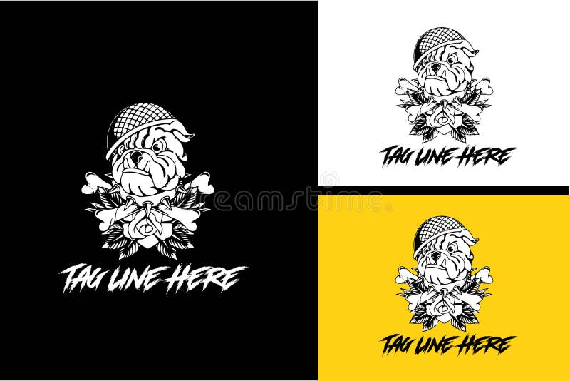 Commander in Chief Dog in Soldier Uniform Vector Illustration , Logo ...