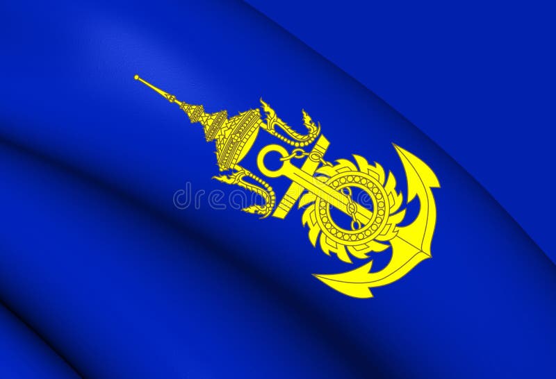 Commander-in-Chief of the Royal Thai Army Flag Stock Illustration ...