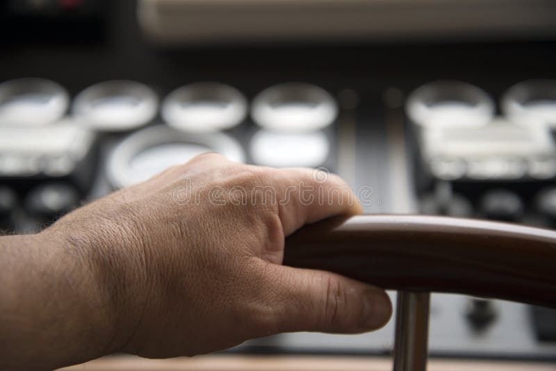 Commander hands stock photo. Image of boat, control, wood - 76982790