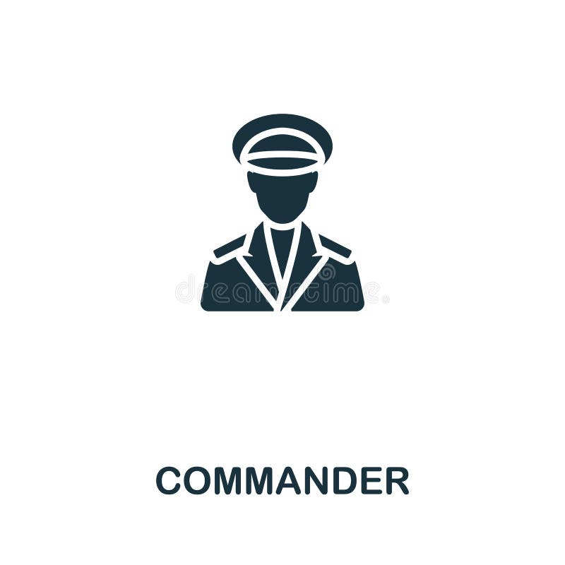 Commander Icon. Monochrome Simple Line War Icon for Templates, Web ...