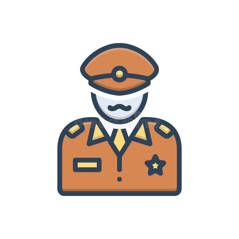 Color Illustration Icon for Commander, Patriot and People Stock ...