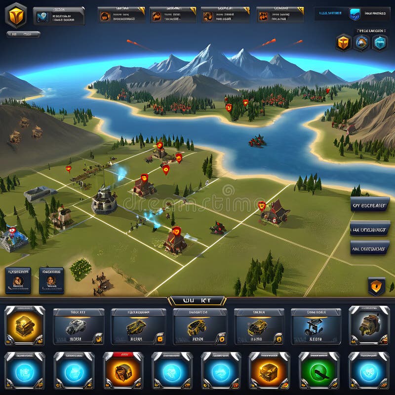 Time Strategy Mobile Game Stock Illustrations – 573 Time Strategy ...