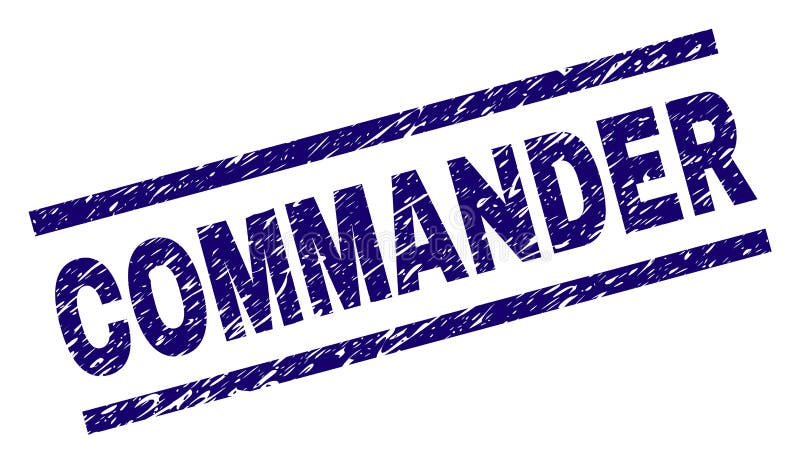 Grunge Textured COMMANDER Stamp Seal Stock Vector - Illustration of ...