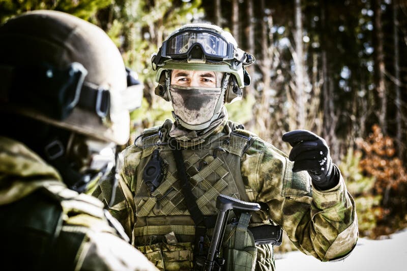 The Commander of the Special Forces Makes a Briefing before the ...