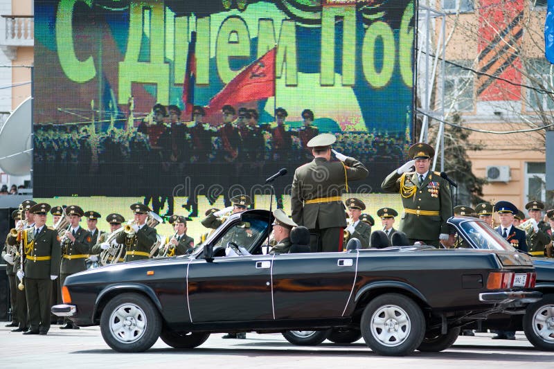 9 May parade commander editorial stock photo. Image of open - 38365088