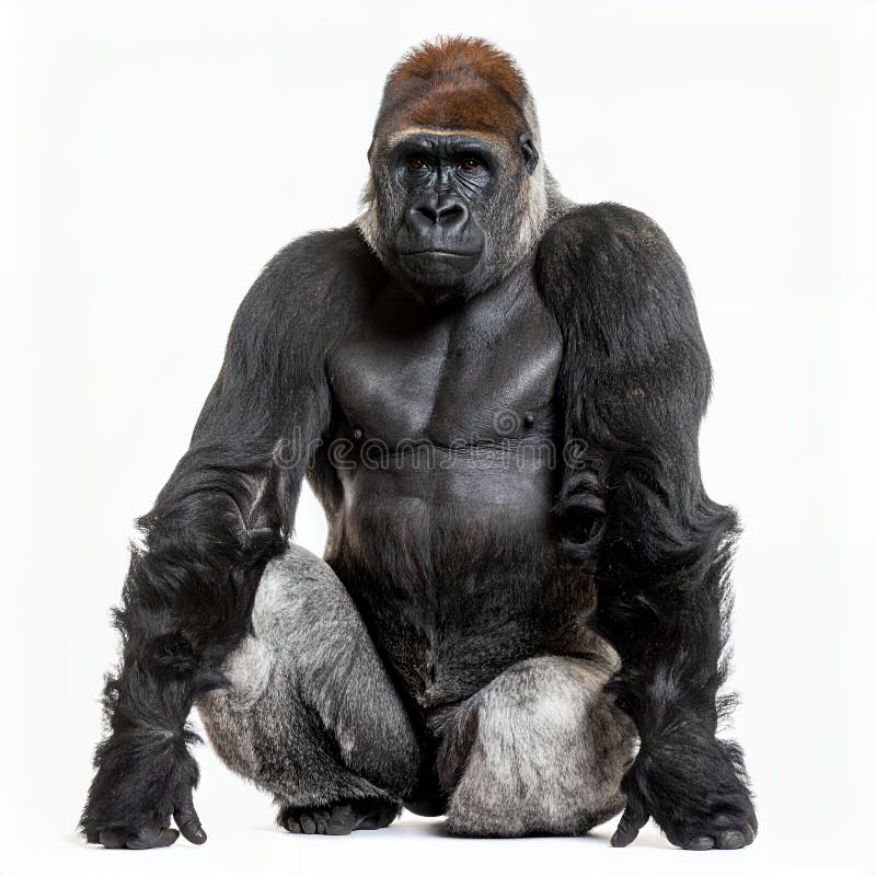 Majestic Gorilla Portrait, Impressive Physique, Expressive Gaze ...