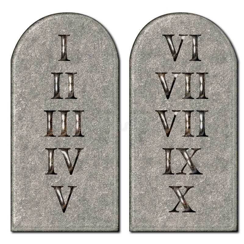 Ten Commandments Tablets stock illustration. Illustration of graphics ...