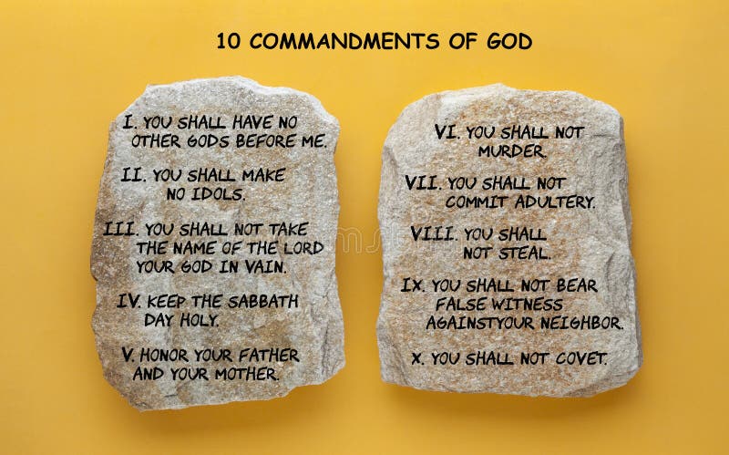 10 Commandments of God stock image. Image of moral, ethics - 237905415