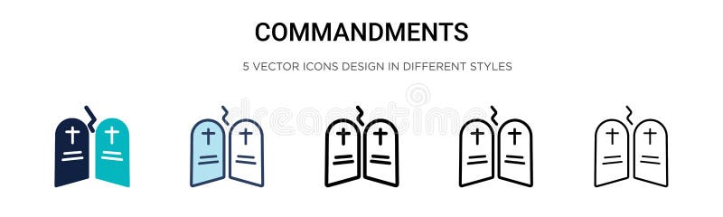 Commandments Icon in Filled, Thin Line, Outline and Stroke Style ... Commandments Icon in Filled, Thin Line, Outline and Stroke Style ...